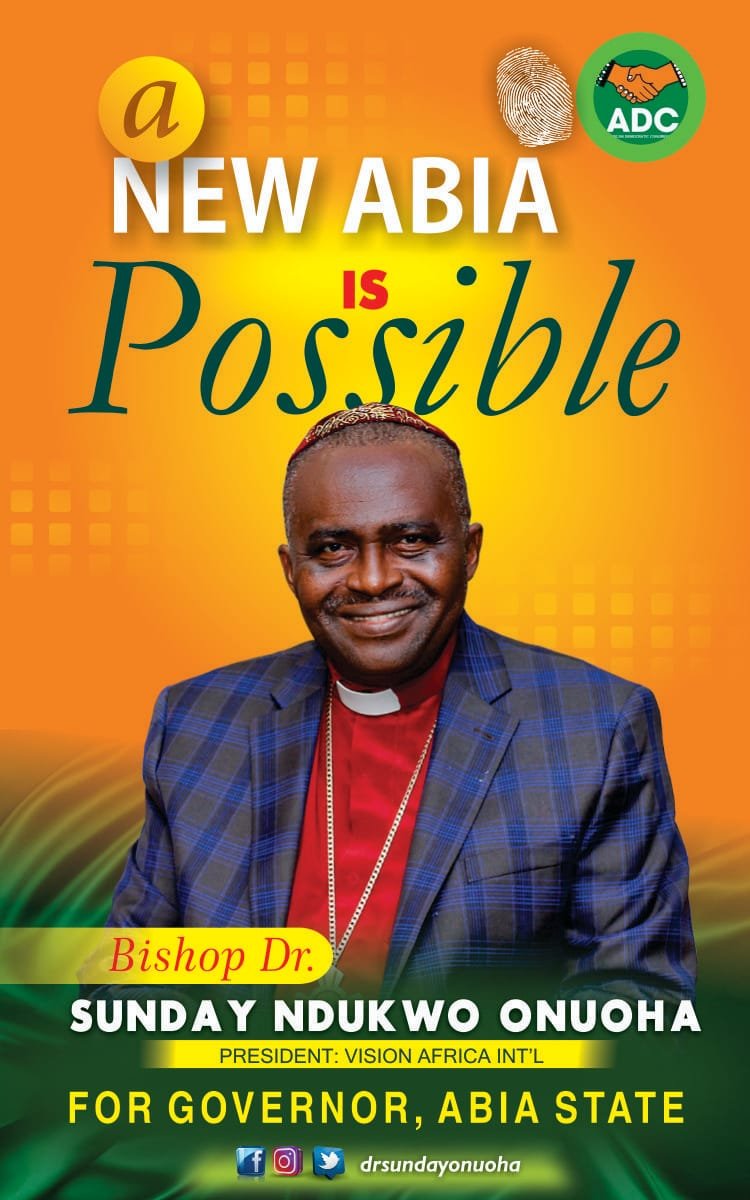 Abia Guber 2023: Bishop Dr. Sunday Ndukwo Onuoha ADC Governorship ... Abia Guber 2023: Bishop Dr. Sunday Ndukwo Onuoha ADC Governorship ...
